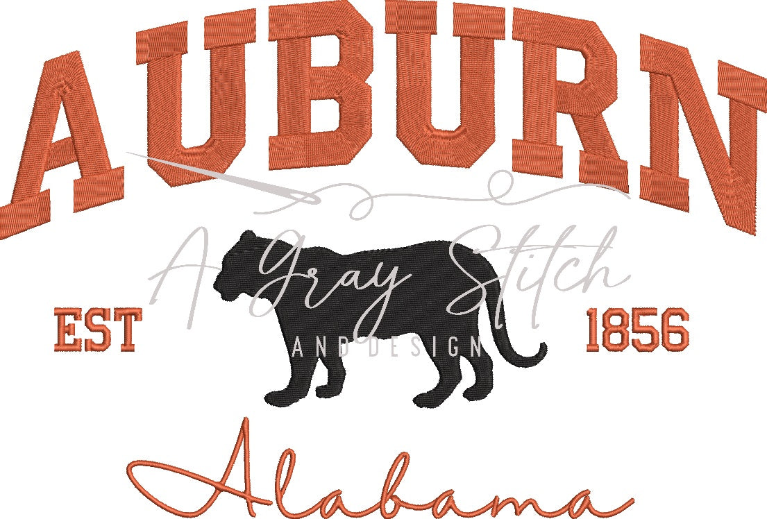 Auburn Collegiate Embroidery Design – A Gray Stitch and Design