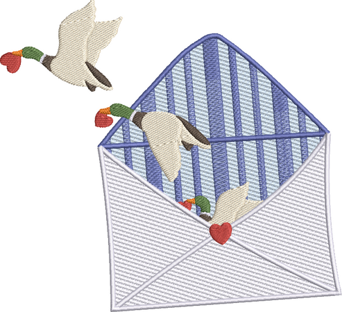 Sketch Fill Duck Valentine – A Gray Stitch and Design