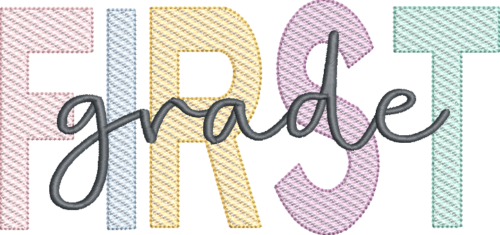 Sketch Fill First Grade Design – A Gray Stitch and Design
