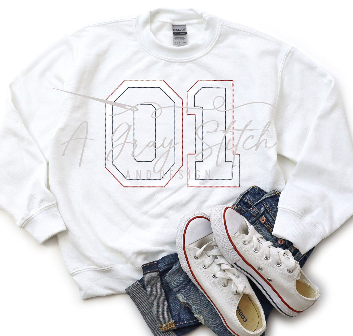 Gridiron Bean Stitch Number Set – A Gray Stitch and Design