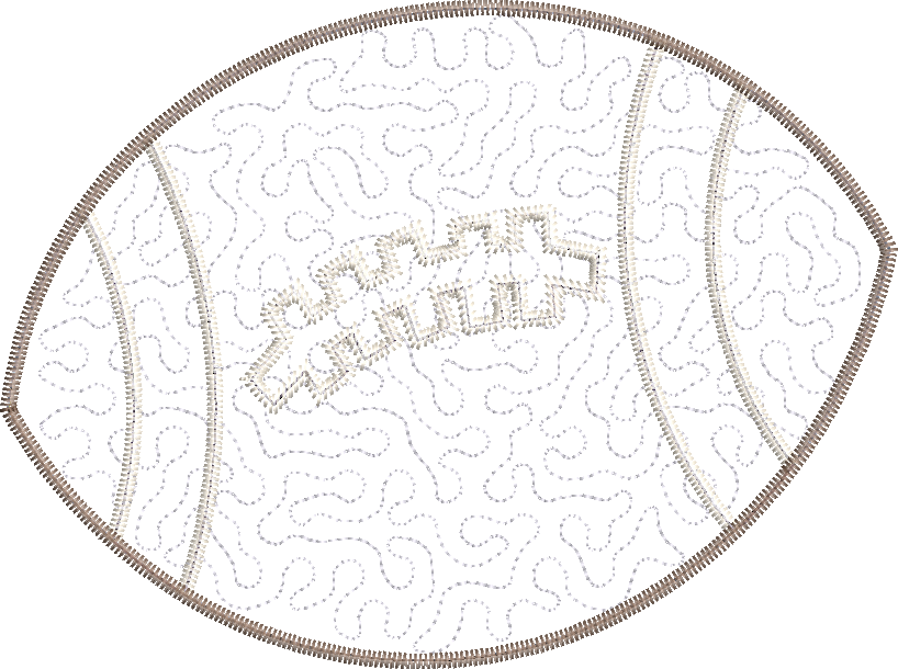 Quilted Football Applique Design – A Gray Stitch and Design