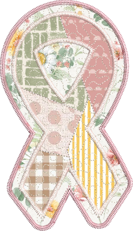 DOLLAR DESIGN Quilted Patchwork Cancer Ribbon Applique Design – A Gray ...