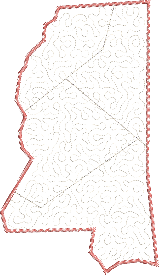 Quilted Patchwork State of Mississippi Applique Design – A Gray Stitch ...