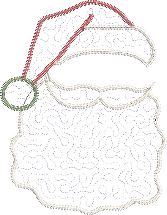 Quilted Santa Face Applique Design – A Gray Stitch and Design