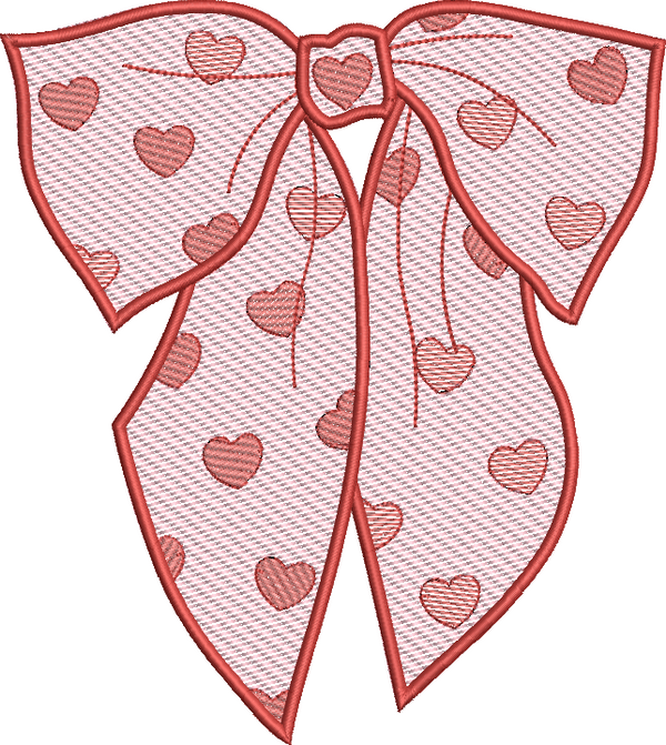 Sketch Heart Droopy Bow – A Gray Stitch and Design