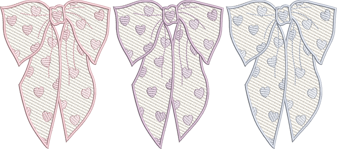 Droopy Sketch Bow Trio – A Gray Stitch and Design