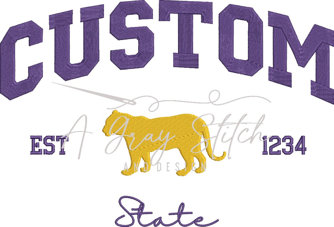 Collegiate Style Design – A Gray Stitch and Design